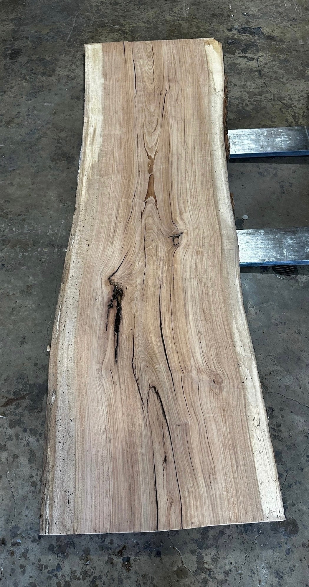 Unfinished Live Edge Pecan Slab (ULES-2339) | The Forest Store