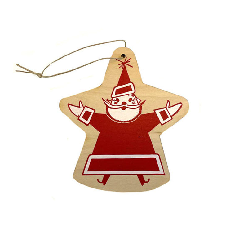 Hatch Show Print - Santa Wooden Ornament | The Forest Store