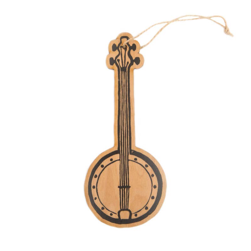 Hatch Show Print - Banjo Wooden Ornament | The Forest Store