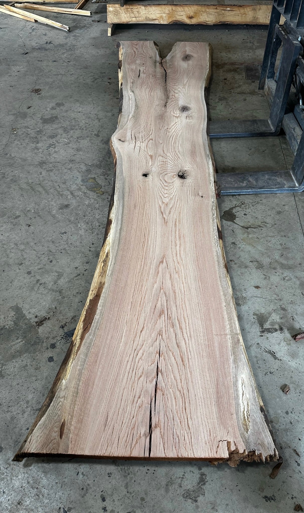 Unfinished Live Edge Red Oak Slab (ULES-2882) | The Forest Store