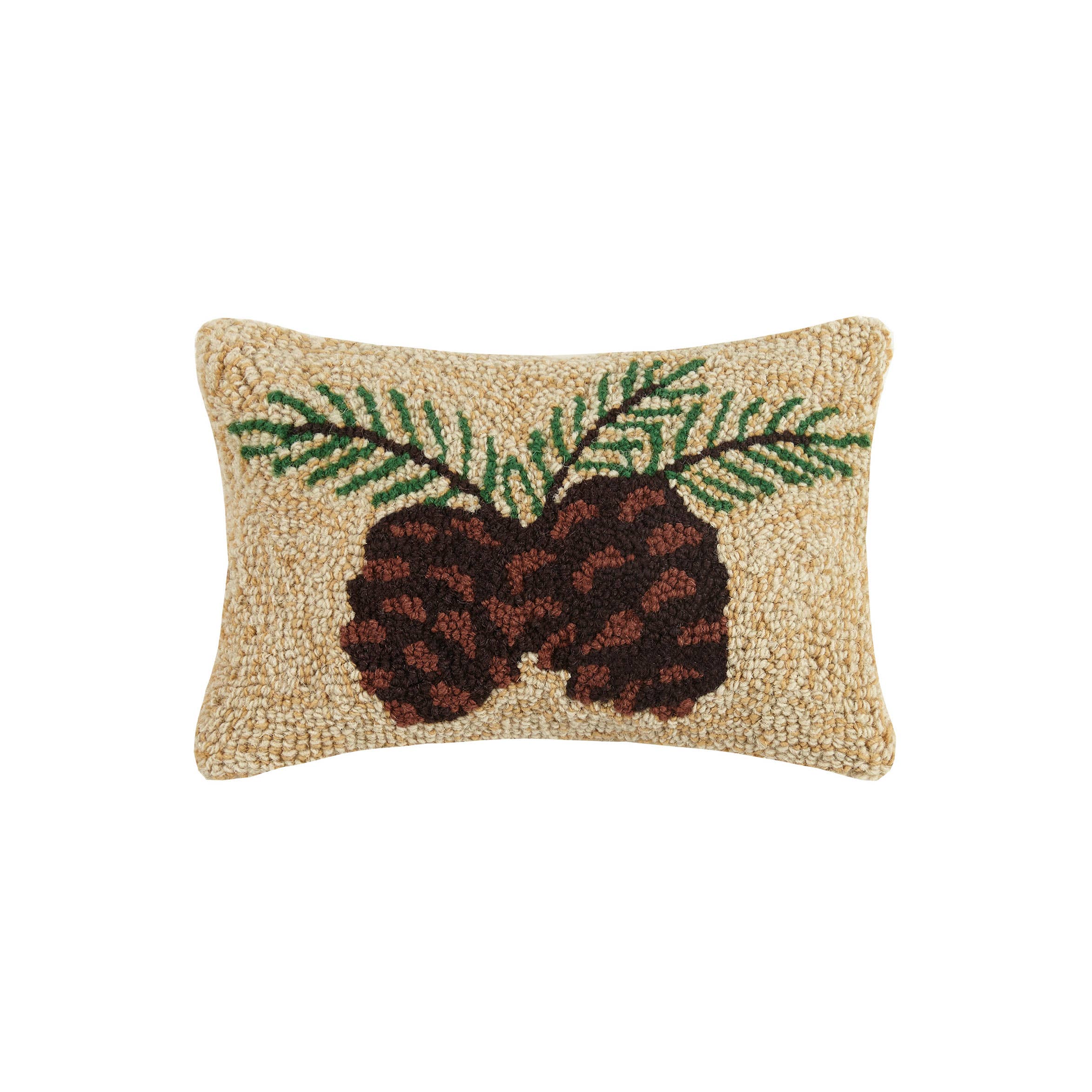 Peking Handicraft - Pine Cone Hook Pillow | The Forest Store