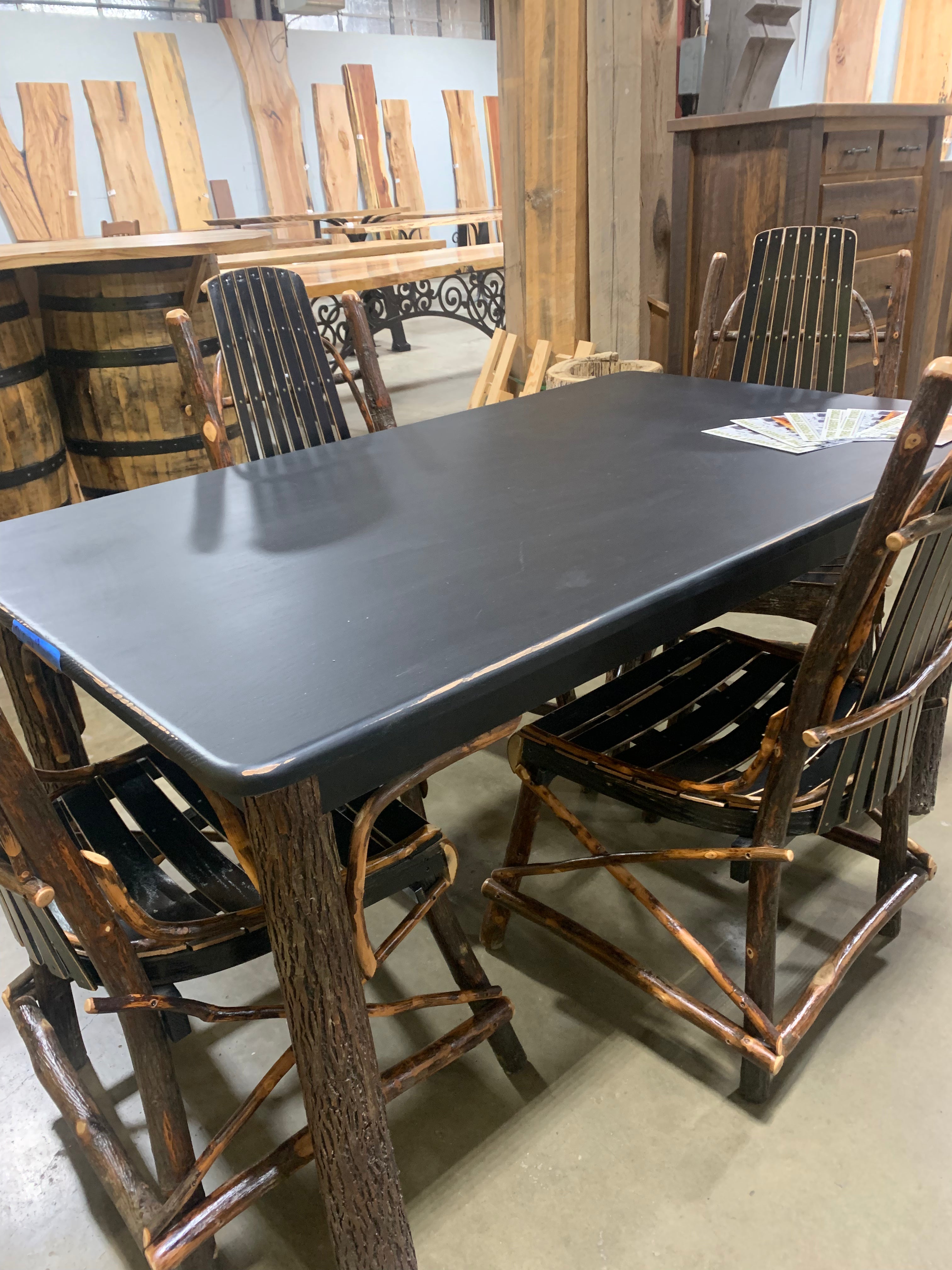 Distressed Black Table (Medium) | The Forest Store