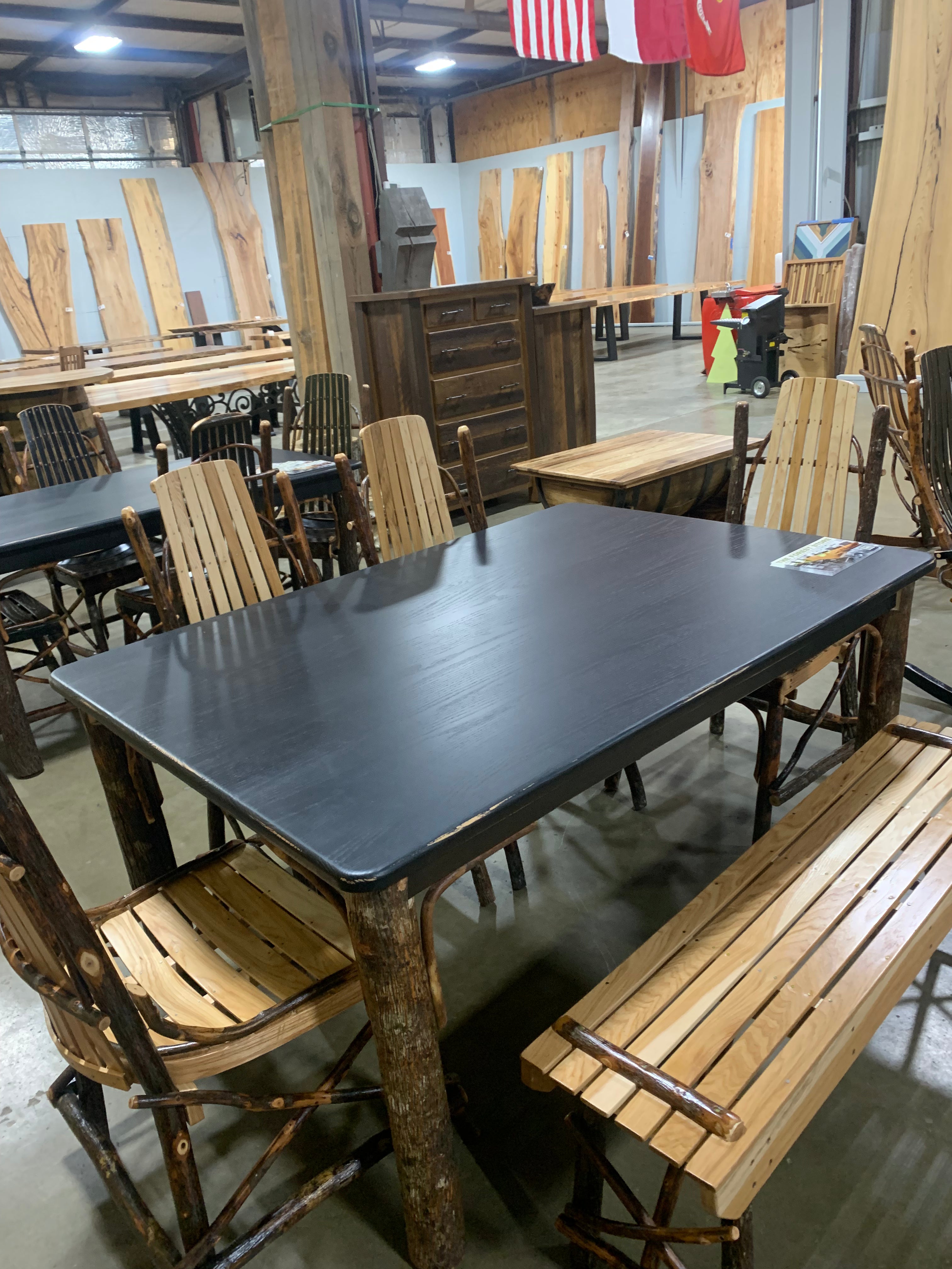 Distressed Black Table | The Forest Store