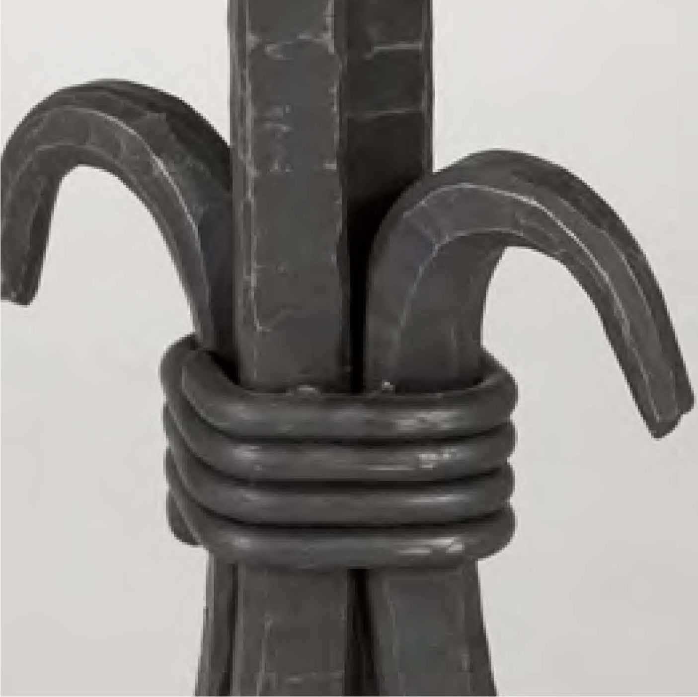 Hand forged and hammered steel bistro table leg | The Forest Store